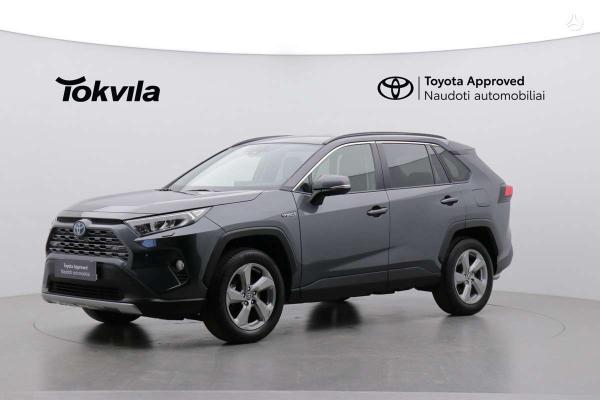 Pelēks Toyota RAV4 2021 Viļņa, ar dzinēja tilpumu 2.49 L un nobraukumu 64 tūkst. km par 31900 €, foto 1 vietnē AUTOMOTO.COM.LV