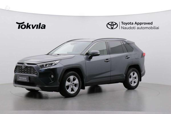Grey Toyota RAV4 2021 in Vilnius, with an engine capacity of 1.99 L and mileage of 91 thousand km for 24900 €, photo 1 on AUTOMOTO.COM.LV
