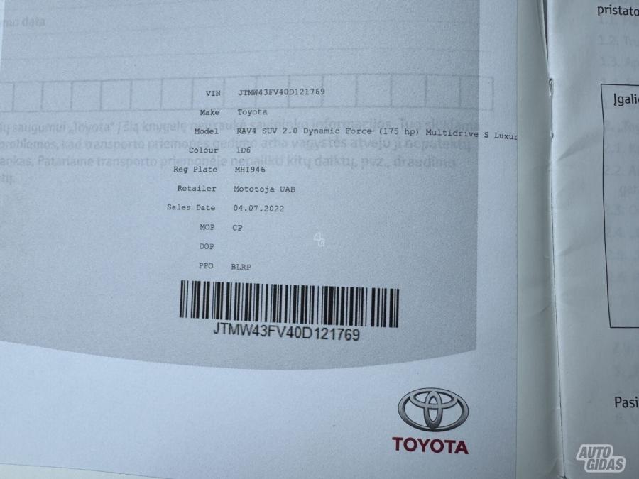 Grey Toyota RAV4 2022 in Avizieniai, with an engine capacity of 2.00 L and mileage of 133 thousand km for 23500 €, photo 28 on AUTOMOTO.COM.LV