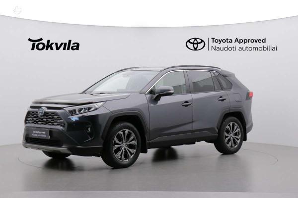 Pelēks Toyota RAV4 2022 Viļņa, ar dzinēja tilpumu 2.49 L un nobraukumu 54 tūkst. km par 34900 €, foto 1 vietnē AUTOMOTO.COM.LV