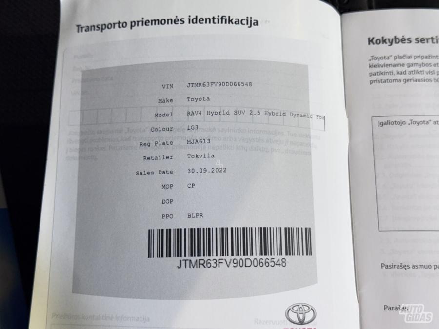 Серый Тойота РАВ 4 2022 в Авиженяй, объемом двигателя 2.50 л и пробегом 117 тыс. км за 27950 €, фото 29 на AUTOMOTO.COM.LV