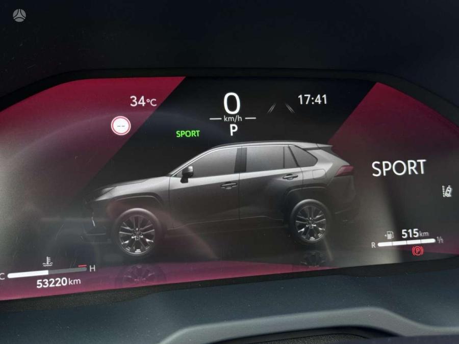 Pelēks Toyota RAV4 2023 Viļņa, ar dzinēja tilpumu 2.00 L un nobraukumu 53 tūkst. km par 27950 €, foto 14 vietnē AUTOMOTO.COM.LV