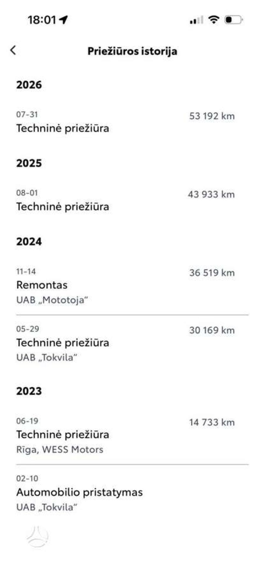 Pelēks Toyota RAV4 2023 Viļņa, ar dzinēja tilpumu 2.00 L un nobraukumu 53 tūkst. km par 27950 €, foto 31 vietnē AUTOMOTO.COM.LV
