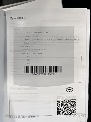 Grey Toyota RAV4 2024 in Tallinn, with an engine capacity of 2.50 L and mileage of 19 thousand km for 36700 €, photo 13 on AUTOMOTO.COM.LV