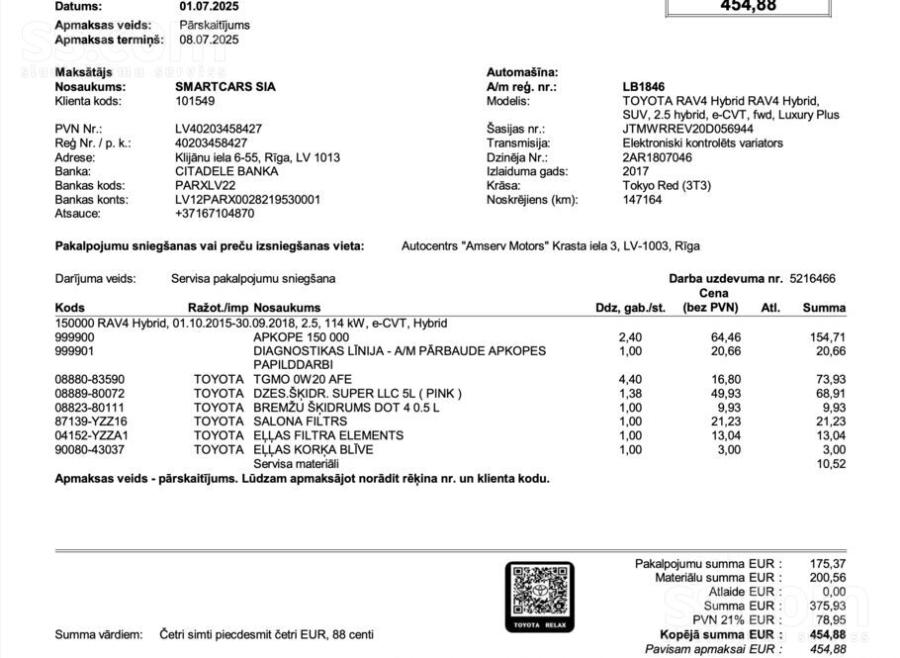 Красный Тойота РАВ 4 2017 в Рига, объемом двигателя 2.50 л и пробегом 139 тыс. км за 17230 €, фото 30 на AUTOMOTO.COM.LV