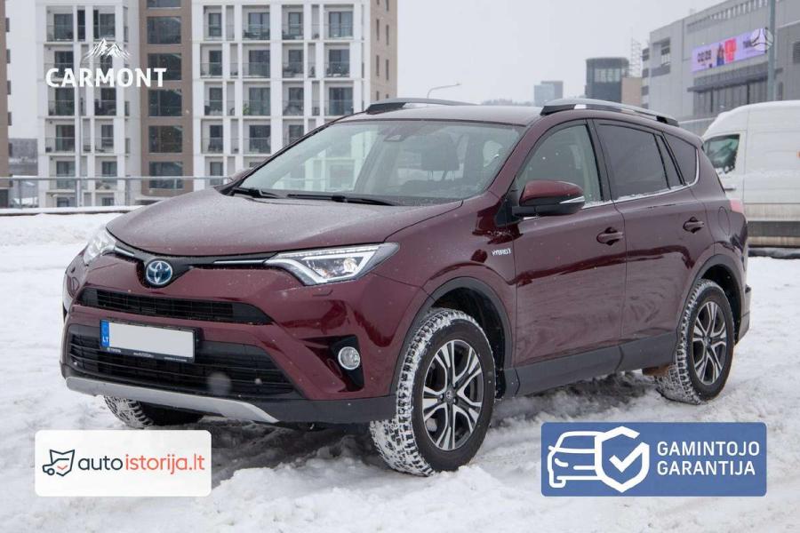 Red Toyota RAV4 2017 in Vilnius, with an engine capacity of 2.49 L and mileage of 62 thousand km for 18900 €, photo 1 on AUTOMOTO.COM.LV