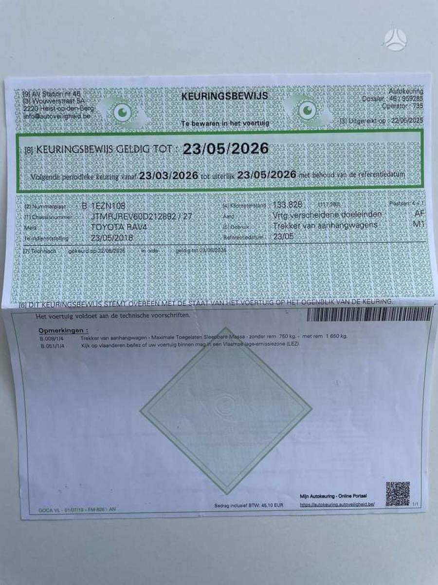 Красный Тойота РАВ 4 2018 в Шяуляй, объемом двигателя 2.49 л и пробегом 153 тыс. км за 18850 €, фото 12 на AUTOMOTO.COM.LV