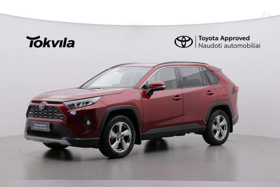 Red Toyota RAV4 2021 in Vilnius, with an engine capacity of 2.49 L and mileage of 91 thousand km for 29990 €, photo 1 on AUTOMOTO.COM.LV