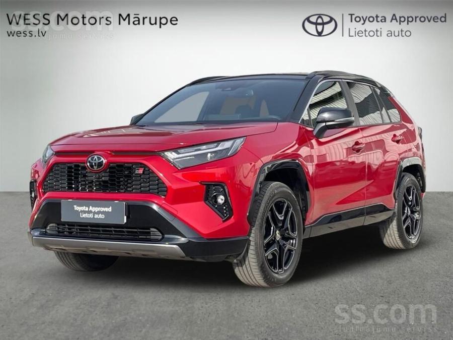 Red Toyota RAV4 2024 in Riga, with an engine capacity of 2.50 L and mileage of 15 thousand km for 43990 €, photo 1 on AUTOMOTO.COM.LV