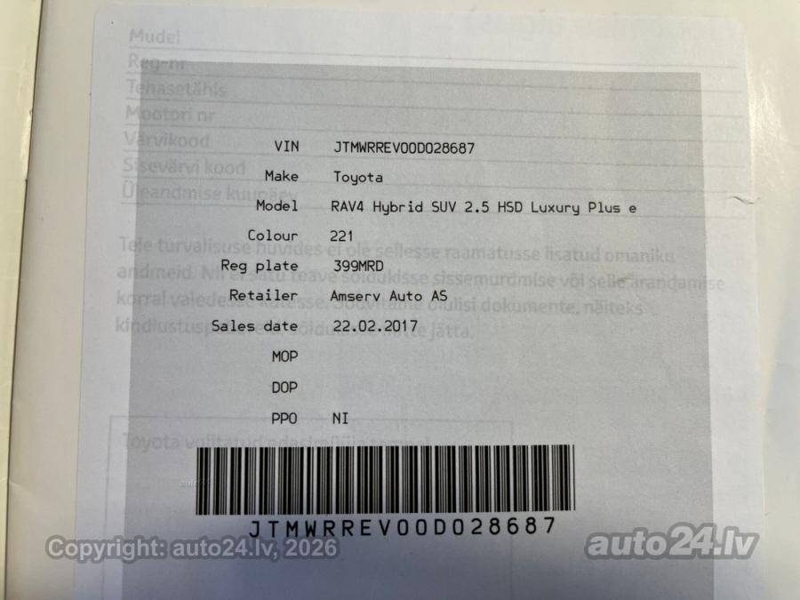 Toyota RAV4 2017 Kuresāre, ar dzinēja tilpumu 2.50 L un nobraukumu 191 tūkst. km par 16690 €, foto 20 vietnē AUTOMOTO.COM.LV