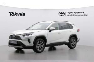 White Toyota RAV4 2022 in Vilnius, with an engine capacity of 2.49 L and mileage of 94 thousand km for 31900 €, photo  on AUTOMOTO.COM.LV