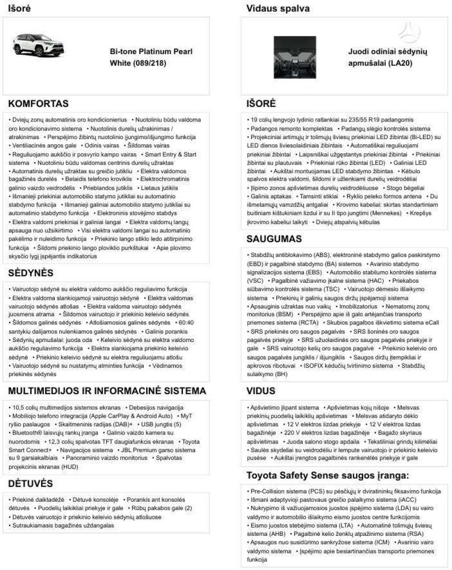 Белый Тойота РАВ 4 2025 в Каунас, объемом двигателя 2.49 л и пробегом 25 тыс. км за 45500 €, фото 33 на AUTOMOTO.COM.LV