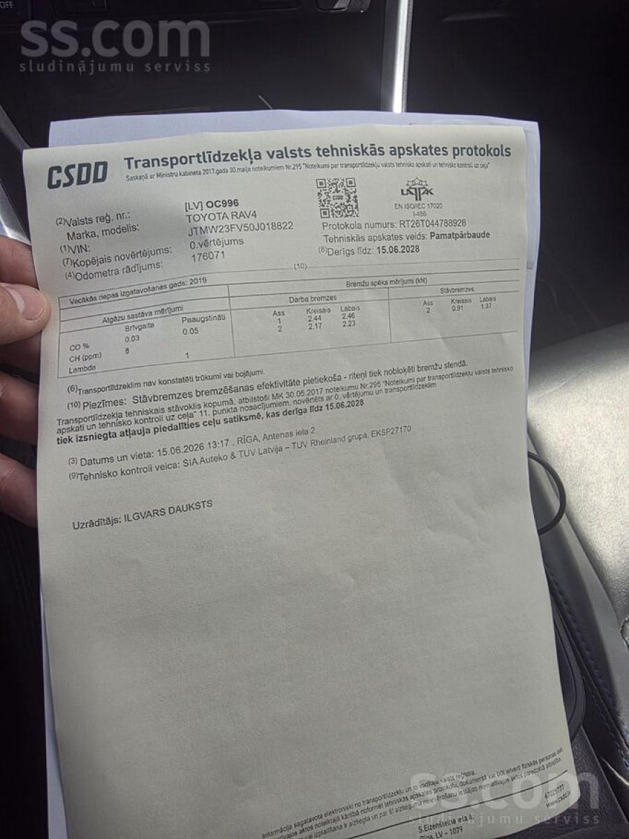 Balts Toyota RAV4 2019 Rīga, ar dzinēja tilpumu 2.50 L un nobraukumu 177 tūkst. km par 23350 €, foto 5 vietnē AUTOMOTO.COM.LV