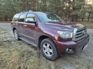 Sarkans Toyota Sequoia 2008 Kauņa, ar dzinēja tilpumu 5.66 L un nobraukumu 249 tūkst. km par 13000 €, foto 9 vietnē AUTOMOTO.COM.LV