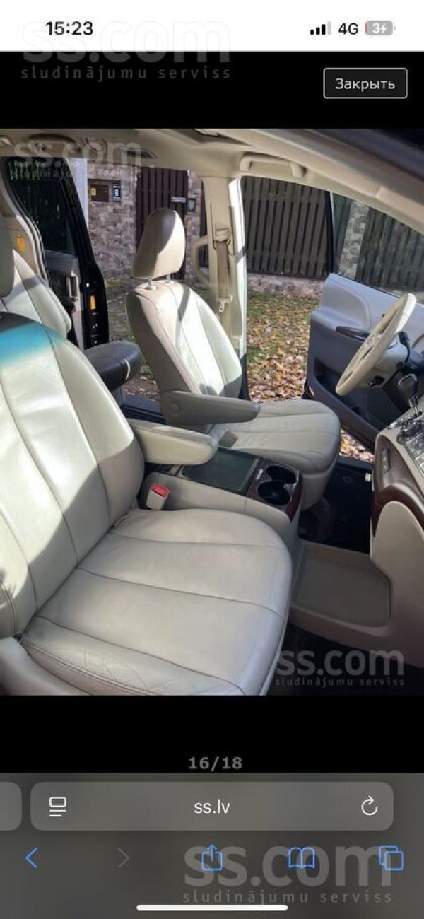 Melns Toyota Sienna 2013 Rīga, ar dzinēja tilpumu 3.50 L un nobraukumu 290 tūkst. km par 13300 €, foto 7 vietnē AUTOMOTO.COM.LV