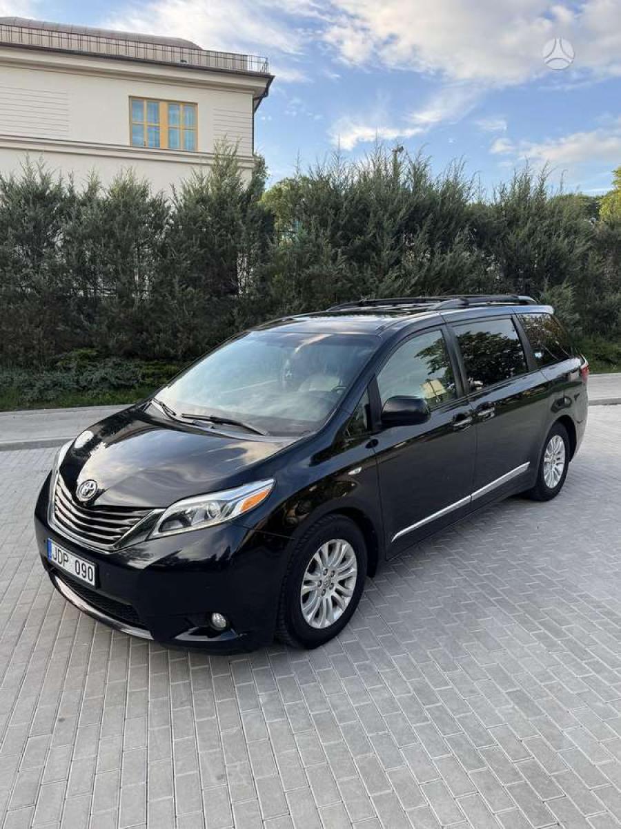 Melns Toyota Sienna 2016 Viļņa, ar dzinēja tilpumu 3.46 L un nobraukumu 228 tūkst. km par 13700 €, foto 1 vietnē AUTOMOTO.COM.LV