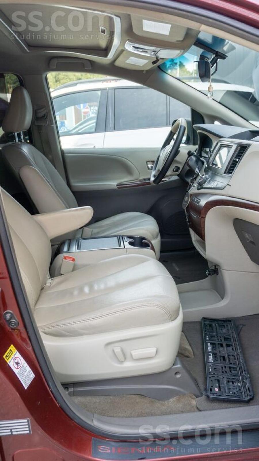 Sarkans Toyota Sienna 2013 Rīga, ar dzinēja tilpumu 3.50 L un nobraukumu 185 tūkst. km par 9490 €, foto 33 vietnē AUTOMOTO.COM.LV