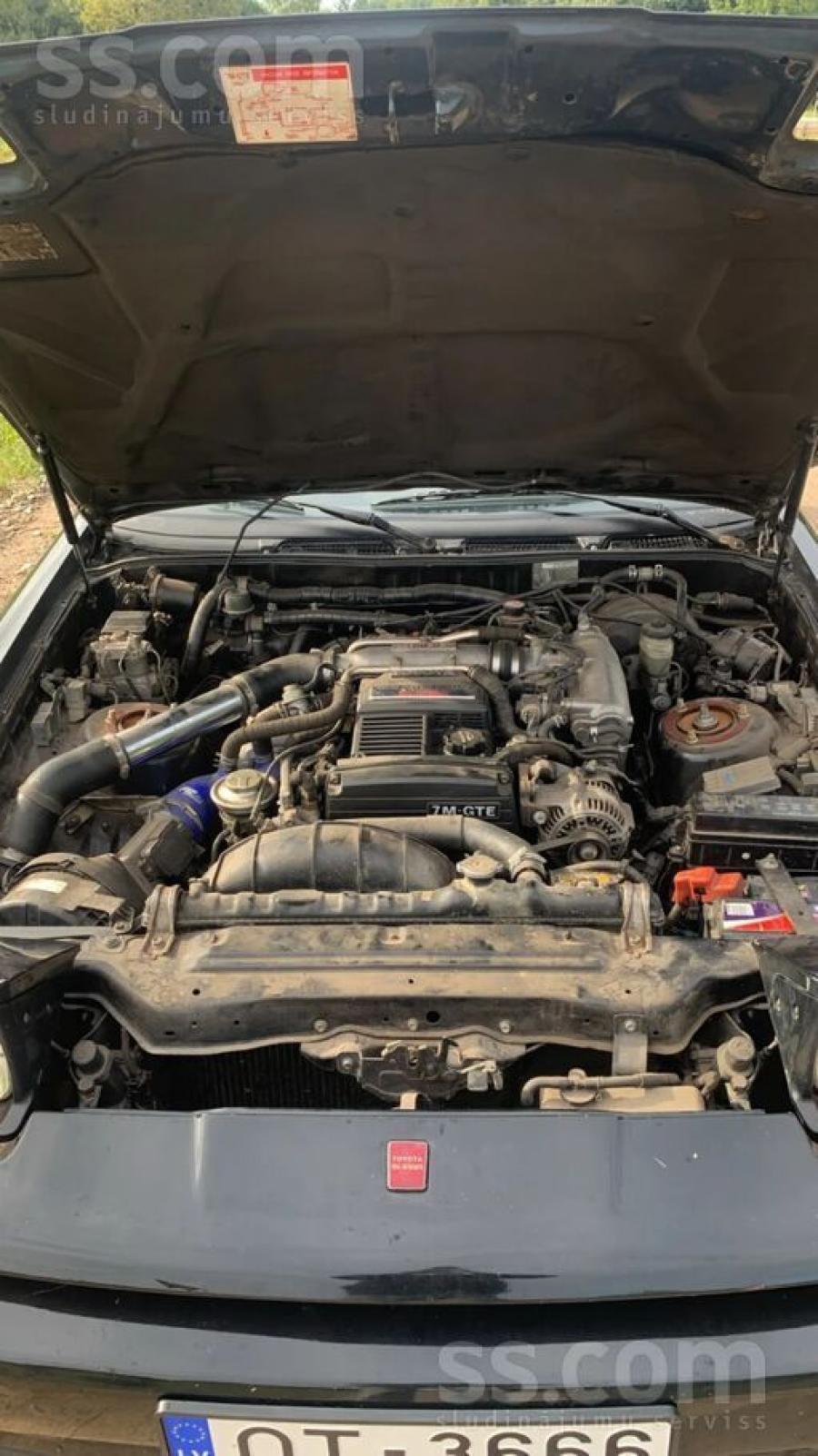 Melns Toyota Supra 1987 Liepāja, ar dzinēja tilpumu 3.00 L un nobraukumu 158 tūkst. km par 15000 €, foto 5 vietnē AUTOMOTO.COM.LV