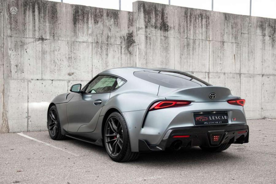 Grey Toyota Supra 2022 in Vilnius, with an engine capacity of 3.00 L and mileage of 10 thousand km for 47500 €, photo 4 on AUTOMOTO.COM.LV