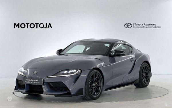 Grey Toyota Supra 2023 in Vilnius, with an engine capacity of 3.00 L and mileage of 9 thousand km for 59950 €, photo 1 on AUTOMOTO.COM.LV