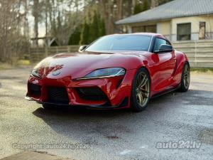 Sarkans Toyota Supra 2019 Tallina, ar dzinēja tilpumu 3.00 L un nobraukumu 98 tūkst. km par 48000 €, foto  vietnē AUTOMOTO.COM.LV