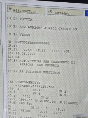 Melns Toyota Verso 2013 Šauļi, ar dzinēja tilpumu 2.00 L un nobraukumu 245 tūkst. km par 5950 €, foto 30 vietnē AUTOMOTO.COM.LV