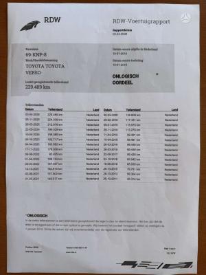 Синий Тойота Версо 2010 в Вильнюс, объемом двигателя 1.80 л и пробегом 230 тыс. км за 6650 €, фото 37 на AUTOMOTO.COM.LV