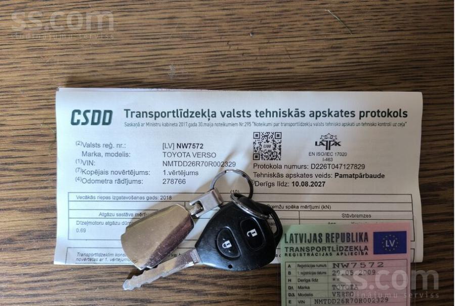 Pelēks Toyota Verso 2009 Daugavpils, ar dzinēja tilpumu 2.00 L un nobraukumu 279 tūkst. km par 3350 €, foto 35 vietnē AUTOMOTO.COM.LV