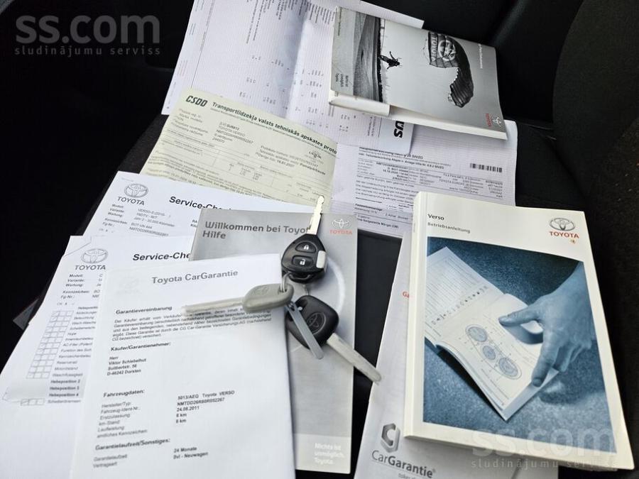 Grey Toyota Verso 2011 in Jekabpils, with an engine capacity of 2.00 L and mileage of 245 thousand km for 5490 €, photo 22 on AUTOMOTO.COM.LV