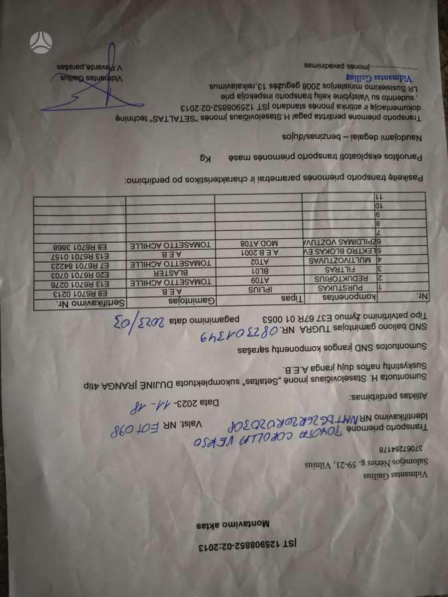 Серый Тойота Версо 2011 в Вильнюс, объемом двигателя 1.80 л и пробегом 169 тыс. км за 5500 €, фото 3 на AUTOMOTO.COM.LV