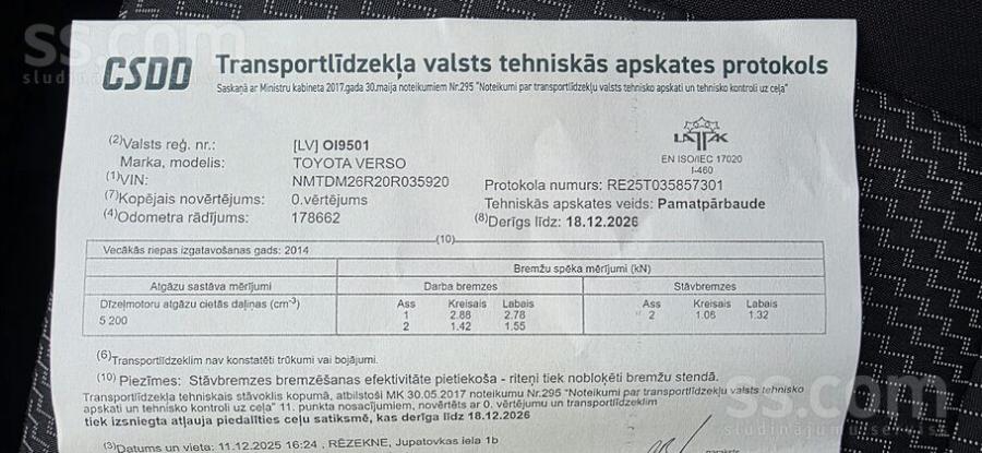 Grey Toyota Verso 2015 in Rezekne, with an engine capacity of 1.60 L and mileage of 0 thousand km for 6550 €, photo 33 on AUTOMOTO.COM.LV