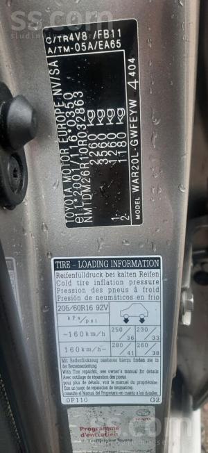 Grey Toyota Verso 2016 in Jelgava, with an engine capacity of 1.60 L and mileage of 154 thousand km for 7850 €, photo 31 on AUTOMOTO.COM.LV