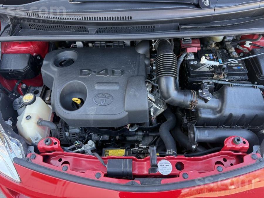 Red Toyota Verso-S 2014 in Riga, with an engine capacity of 1.40 L and mileage of 230 thousand km for 4750 €, photo 25 on AUTOMOTO.COM.LV
