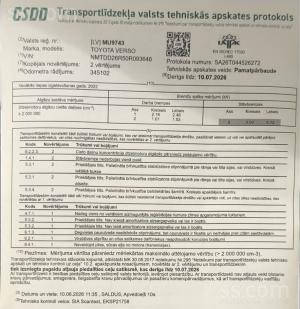 Белый Тойота Версо 2013 в Рига, объемом двигателя 2.00 л и пробегом 345 тыс. км за 3500 €, фото 6 на AUTOMOTO.COM.LV
