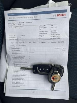 Белый Тойота Версо 2013 в Вильнюс, объемом двигателя 1.60 л и пробегом 242 тыс. км за 6950 €, фото 21 на AUTOMOTO.COM.LV