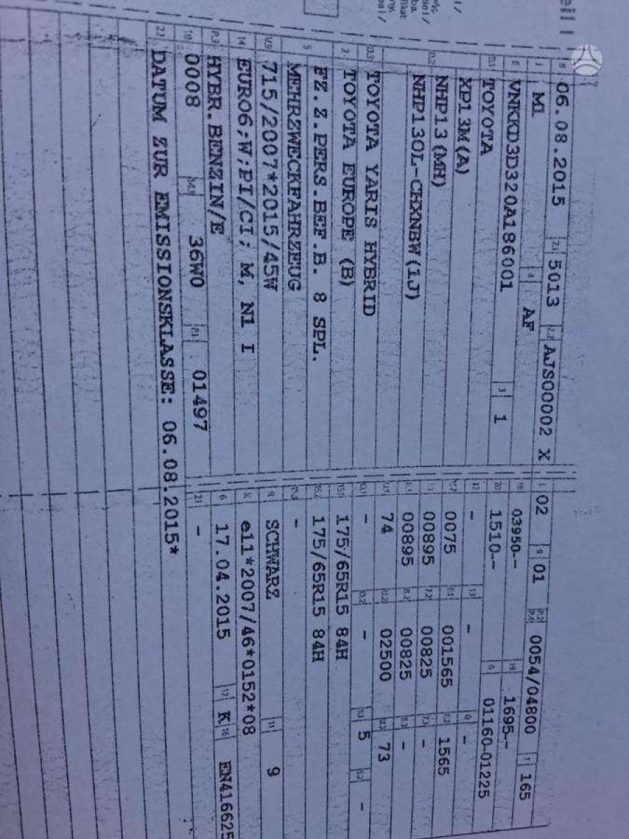 Черный Тойота Ярис 2015 в Вильнюс, объемом двигателя 1.50 л и пробегом 172 тыс. км за 7600 €, фото 7 на AUTOMOTO.COM.LV