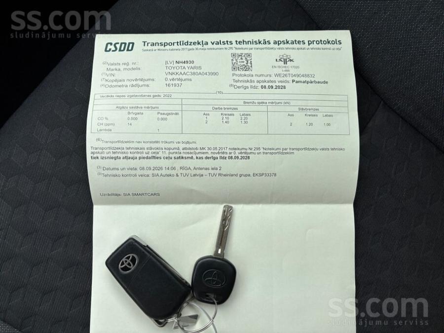 Melns Toyota Yaris 2022 Rīga, ar dzinēja tilpumu 1.50 L un nobraukumu 162 tūkst. km par 10490 €, foto 17 vietnē AUTOMOTO.COM.LV