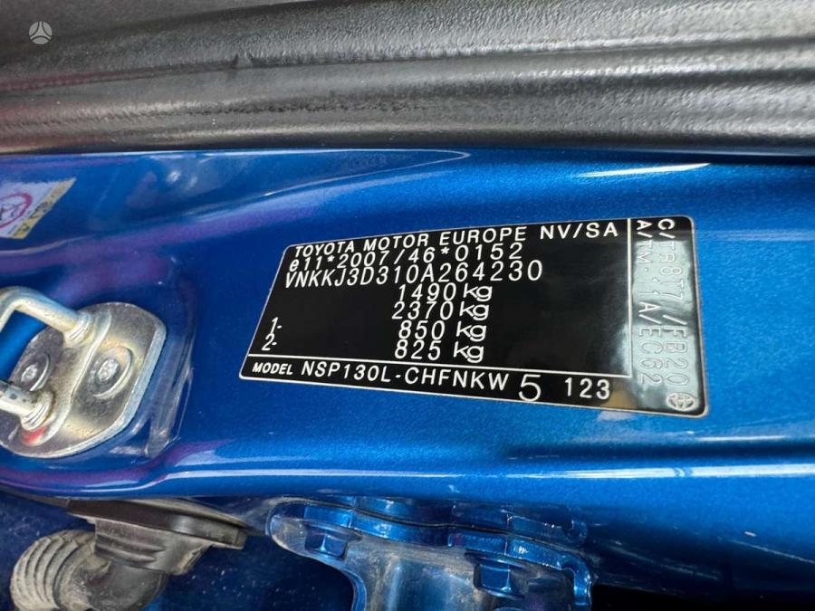 Синий Тойота Ярис 2015 в Шяуляй, объемом двигателя 1.33 л и пробегом 113 тыс. км за 6900 €, фото 24 на AUTOMOTO.COM.LV