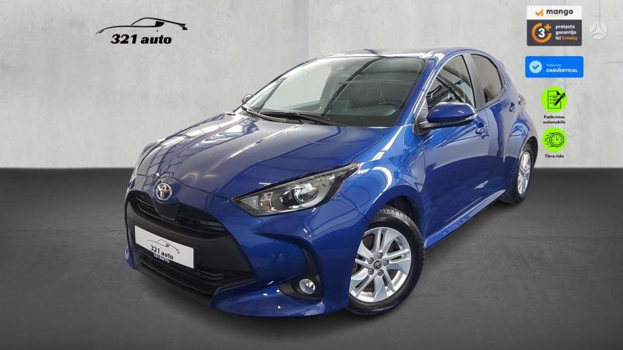Zils Toyota Yaris 2022 Kauņa, ar dzinēja tilpumu 1.49 L un nobraukumu 14 tūkst. km par 15890 €, foto 1 vietnē AUTOMOTO.COM.LV