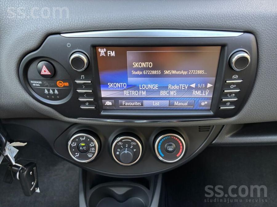 Brown Toyota Yaris 2019 in Riga, with an engine capacity of 1.50 L and mileage of 63 thousand km for 11290 €, photo 18 on AUTOMOTO.COM.LV