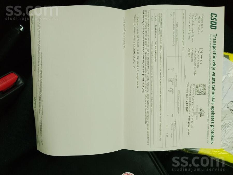 Тойота Ярис 2006 в Даугавпилс, объемом двигателя 1.40 л и пробегом 266 тыс. км за 2700 €, фото 6 на AUTOMOTO.COM.LV