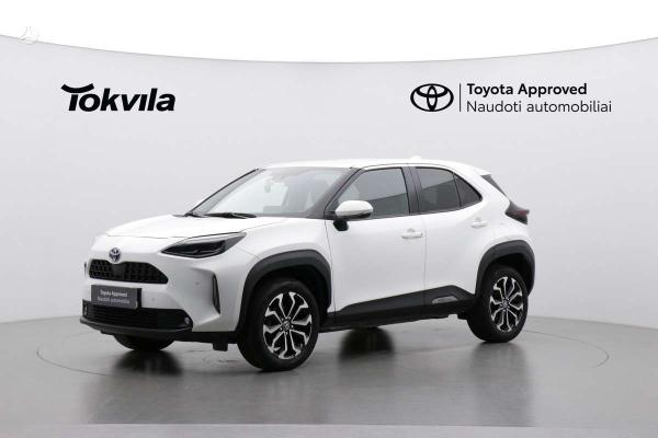 Balts Toyota Yaris Cross 2023 Viļņa, ar dzinēja tilpumu 1.49 L un nobraukumu 56 tūkst. km par 23990 €, foto  vietnē AUTOMOTO.COM.LV