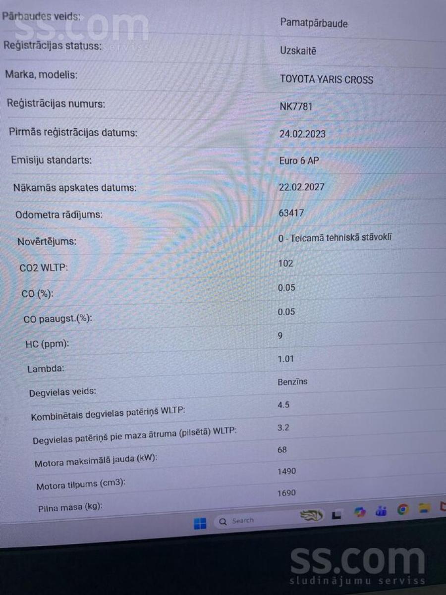 Zaļš Toyota Yaris 2023 Rīga, ar dzinēja tilpumu 1.50 L un nobraukumu 117 tūkst. km par 17990 €, foto 16 vietnē AUTOMOTO.COM.LV