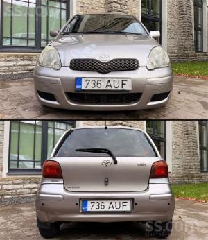 Pelēks Toyota Yaris 2005 Tallina, ar dzinēja tilpumu 1.30 L un nobraukumu 205 tūkst. km par 1499 €, foto 7 vietnē AUTOMOTO.COM.LV