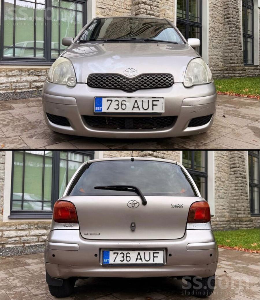 Pelēks Toyota Yaris 2005 Tallina, ar dzinēja tilpumu 1.30 L un nobraukumu 205 tūkst. km par 1499 €, foto 7 vietnē AUTOMOTO.COM.LV