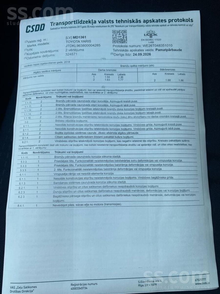 Pelēks Toyota Yaris 2007 Rīga, ar dzinēja tilpumu 1.80 L un nobraukumu 325 tūkst. km par 800 €, foto 12 vietnē AUTOMOTO.COM.LV
