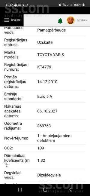 Pelēks Toyota Yaris 2010 Rīga, ar dzinēja tilpumu 1.40 L un nobraukumu 370 tūkst. km par 2200 €, foto 13 vietnē AUTOMOTO.COM.LV