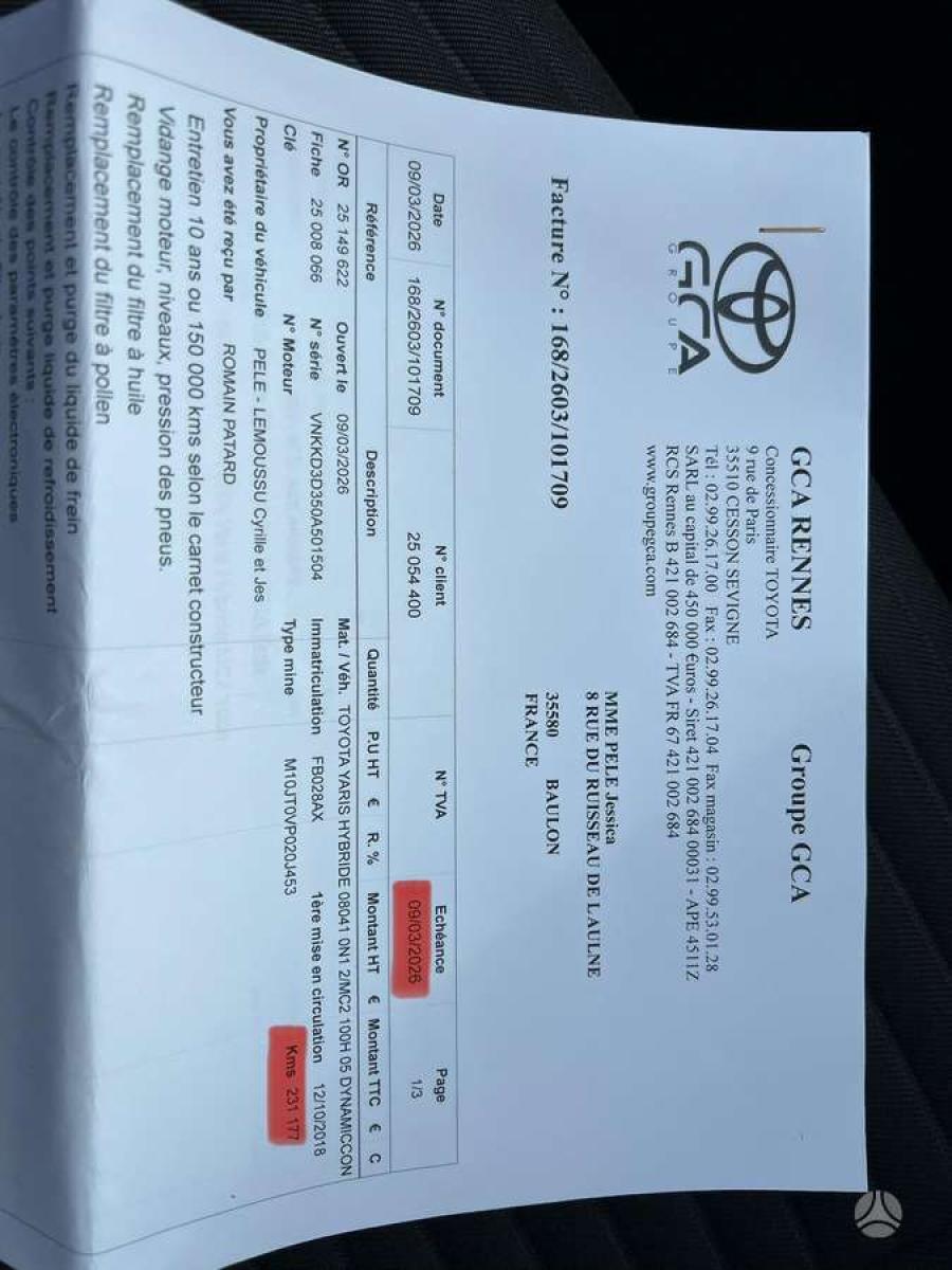 Серый Тойота Ярис 2018 в Вильнюс, объемом двигателя 1.50 л и пробегом 230 тыс. км за 9700 €, фото 18 на AUTOMOTO.COM.LV