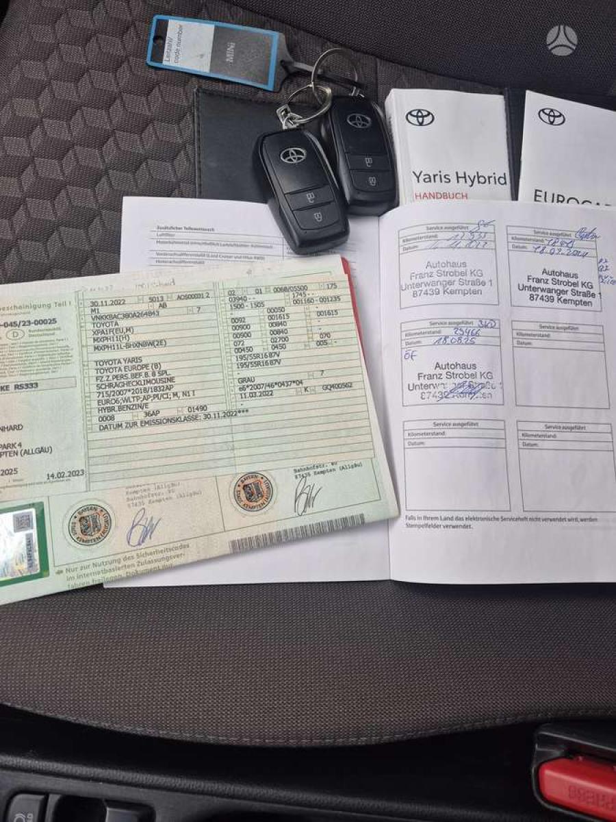 Серый Тойота Ярис 2022 в Вильнюс, объемом двигателя 1.49 л и пробегом 32 тыс. км за 16500 €, фото 28 на AUTOMOTO.COM.LV