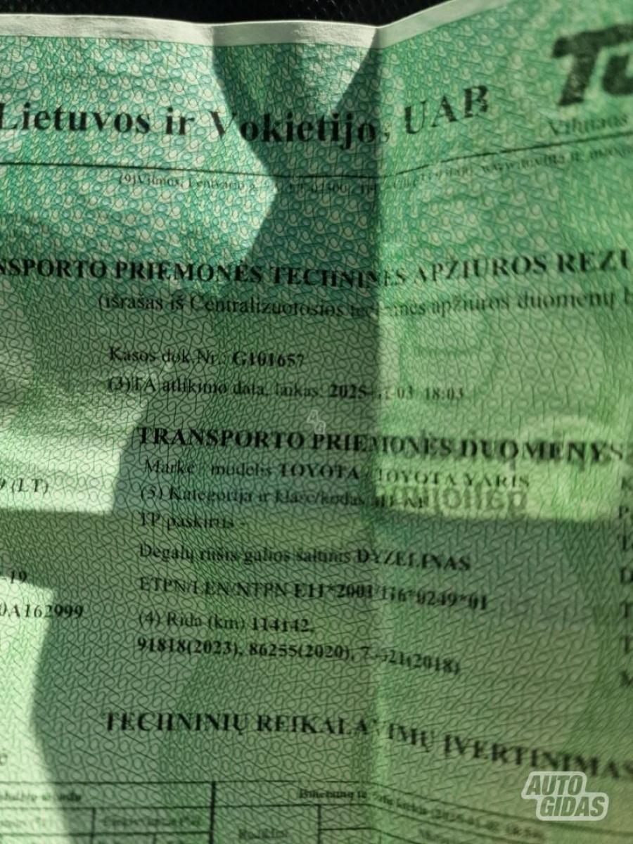 Тойота Ярис 2008 в Укмерге, объемом двигателя 1.40 л и пробегом 124 тыс. км за 1750 €, фото 18 на AUTOMOTO.COM.LV